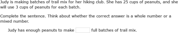 IXL | One-step word problems involving remainders | 6th grade math