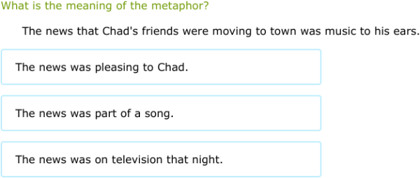 IXL | Determine the meanings of similes and metaphors | 4th grade ...