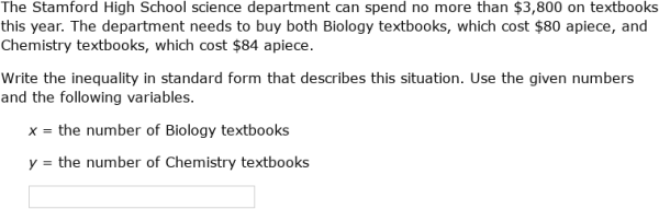 IXL | Write two-variable inequalities: word problems | 8th grade math