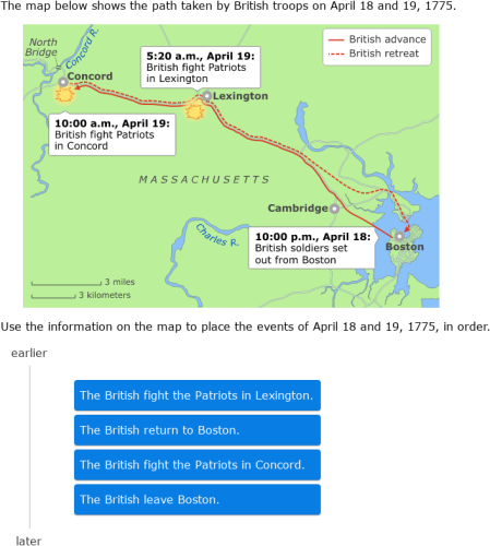 IXL | The American Revolution: preparing for war | 4th grade social studies