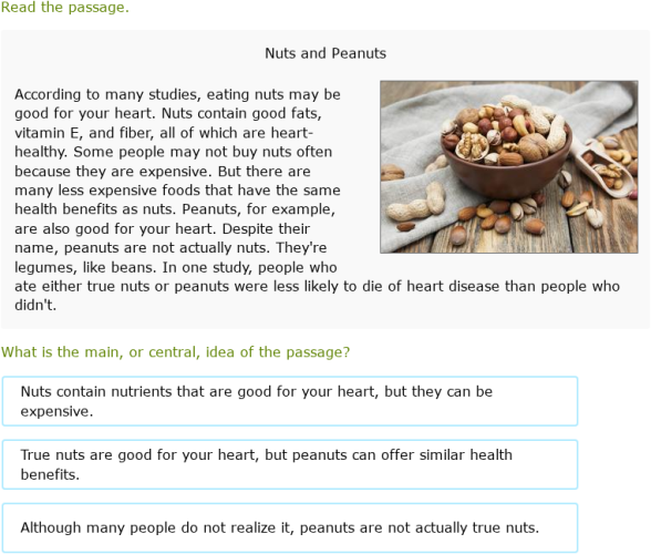 IXL | Identify and analyze the main idea of a passage | 5th grade ...