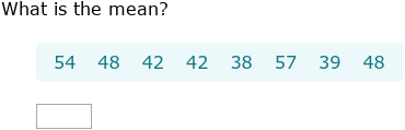 IXL | Calculate mean | 8th grade math