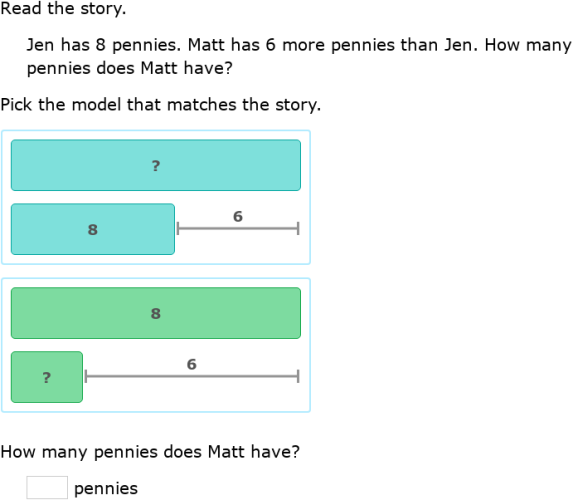 IXL | Use models to solve word problems involving addition and ...