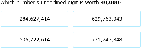 IXL | Value of a digit: up to one billion | 4th grade math