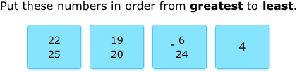 IXL | Put rational numbers in order | 6th grade math