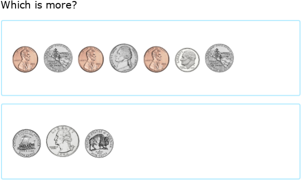 IXL | Compare money amounts | 1st grade math