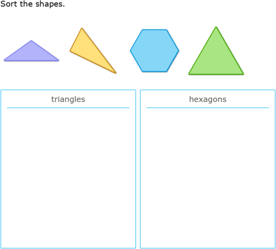 IXL | Sort two-dimensional shapes | Kindergarten math