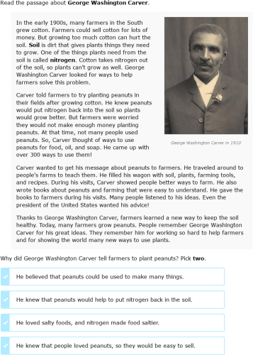 IXL | George Washington Carver | 4th grade social studies
