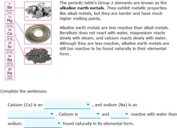 IXL - Introduction to the periodic table (Chemistry practice)