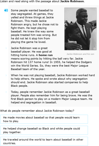 IXL | Jackie Robinson | Kindergarten social studies