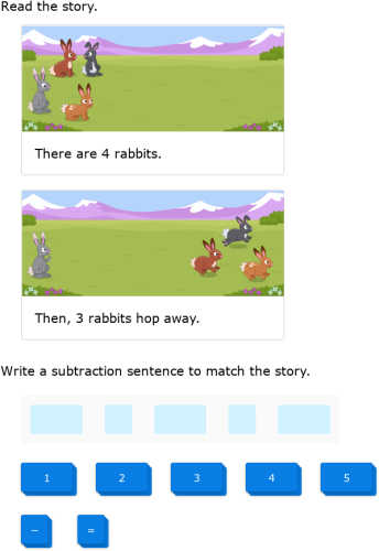 IXL | Write subtraction sentences for word problems with pictures - up ...