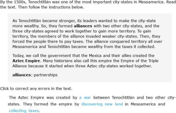 IXL | Foundations of Aztec civilization | 7th grade social studies