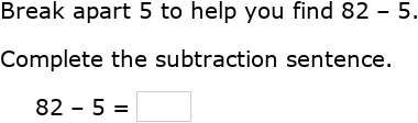 IXL | Break apart a one-digit number to subtract | 1st grade math
