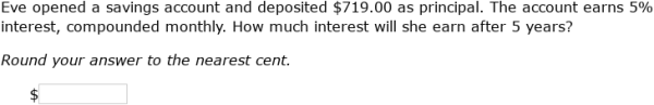 IXL - Compound interest: find the interest earned (Precalculus practice)