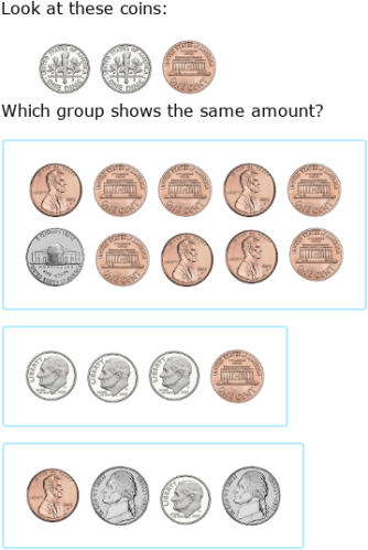 IXL | Equivalent amounts of money - pennies, nickels, and dimes | 2nd ...