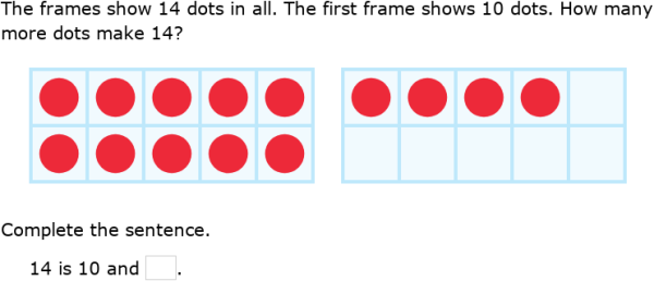 IXL | Make and take apart teen numbers with models: words | 1st grade math