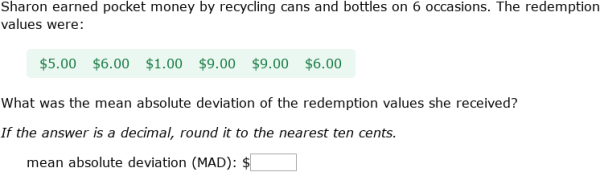 IXL | Calculate mean absolute deviation | 8th grade math