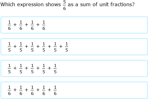 IXL | Write fractions as sums of unit fractions | 3rd grade math