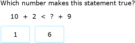 IXL | Comparing with addition and subtraction - up to 20 | 1st grade math