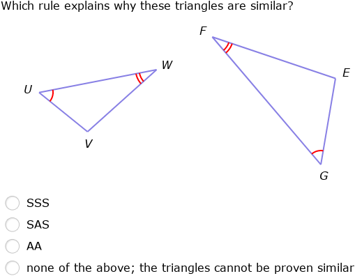 IXL - Similarity rules for triangles (Geometry practice)