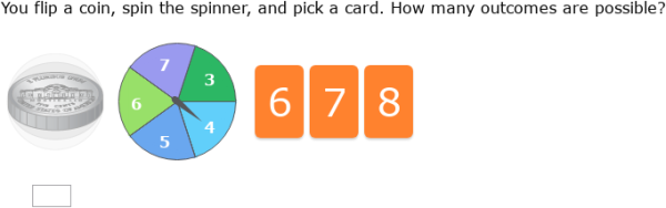 IXL - Compound events: find the number of outcomes (Algebra 2 practice)