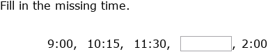 IXL | Time patterns | 3rd grade math
