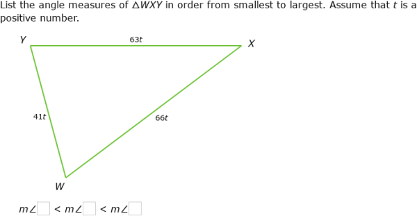 IXL - Angle-side relationships in triangles (Geometry practice)