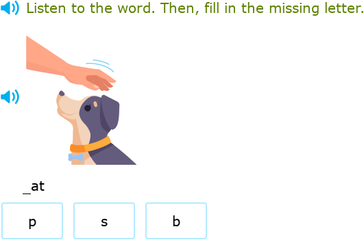 IXL | Complete the short a word | Kindergarten language arts