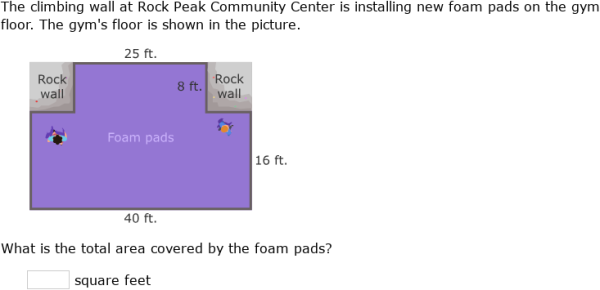 IXL | Area of complex figures: word problems | 7th grade math