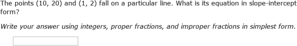 IXL - Slope-intercept form: write an equation (Algebra 1 practice)