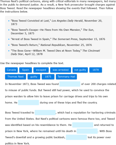 IXL - Cities in the Gilded Age (U.S. History practice)