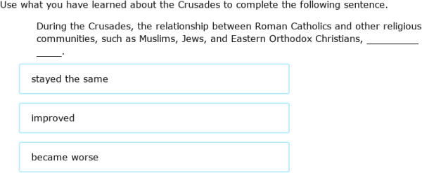 IXL | The Crusades | 7th grade social studies
