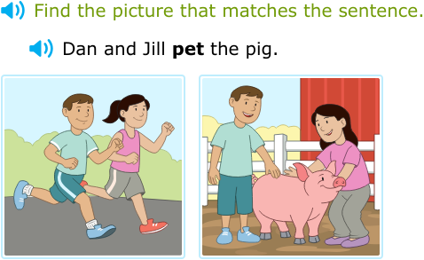 IXL | Find the picture that matches the action verb | Kindergarten ...