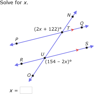 IXL | Transversals of parallel lines: solve for x | 6th grade math