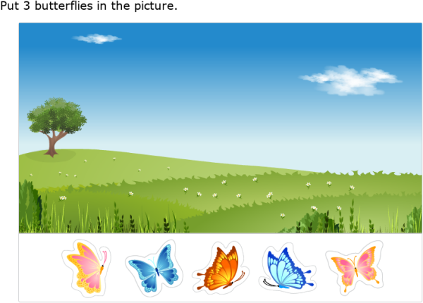 IXL | Count out stickers - up to 3 | Kindergarten math