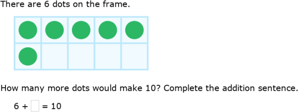 IXL | Complete the addition sentence to make ten - with models | 1st ...