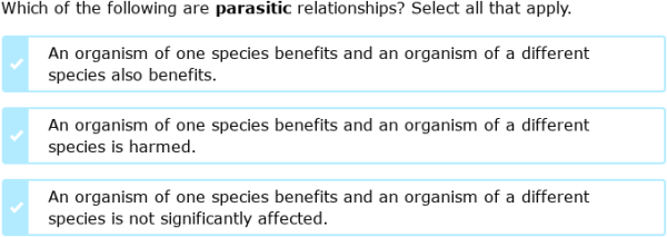 IXL | Classify symbiotic relationships | 5th grade science