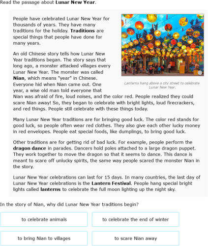 IXL | Lunar New Year | 5th grade social studies