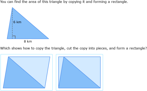 IXL | Understanding area of a triangle | 6th grade math