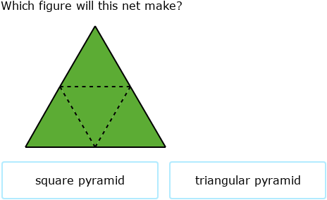 IXL | Nets of square and triangular pyramids | 7th grade math