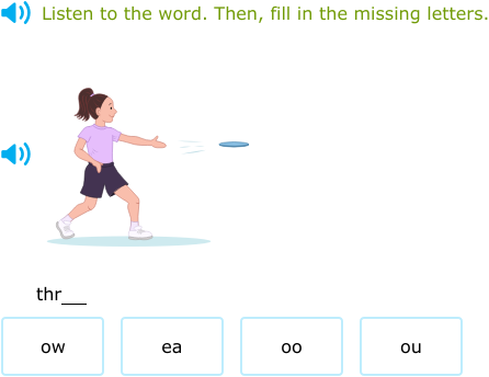IXL | Complete words with variant vowels | 2nd grade language arts