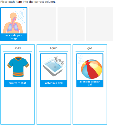 IXL - Sort solids, liquids, and gases (3rd grade science practice)
