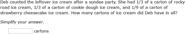 IXL | Add 3 or more fractions with like and unlike denominators: word ...