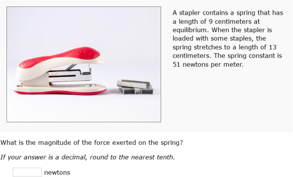 IXL - Hooke's law (Physics practice)