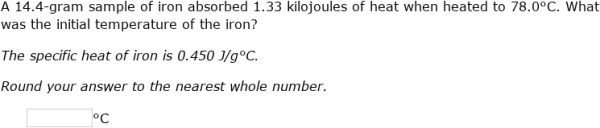 IXL - Calculations involving specific heat (Physics practice)