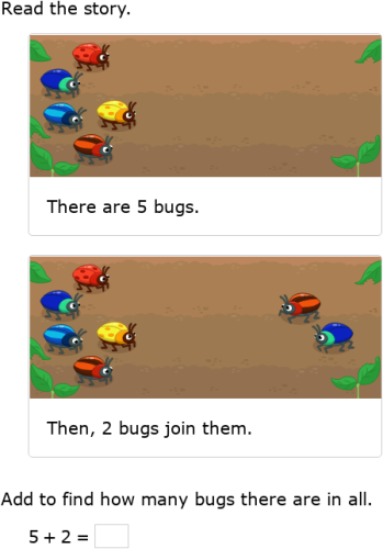 IXL | Addition word problems with pictures - add 1 or 2 | Kindergarten math