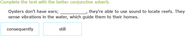 IXL | Transitions with conjunctive adverbs | 5th grade language arts