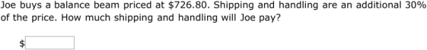 IXL - Percent of a number: tax, discount, and more (Algebra 1 practice)