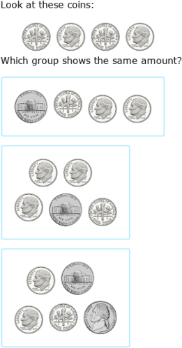 IXL | Equivalent groups of coins - nickels and dimes | 2nd grade math
