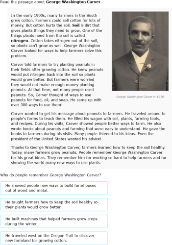 IXL | George Washington Carver | 3rd grade social studies